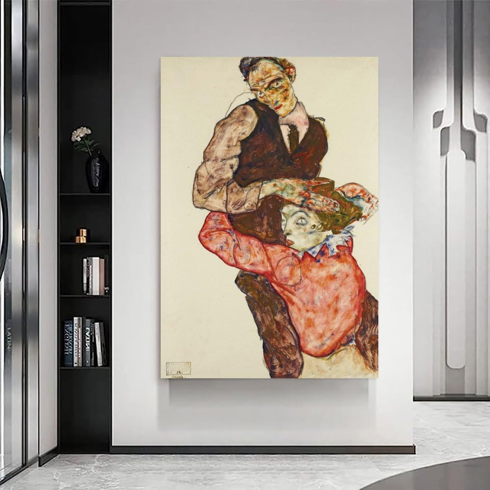 Egon Schiele Lovers Paintings The Embrace By Egon Schiele Framed Print