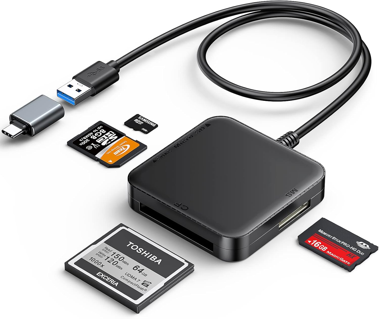 Amazon.com: SD Card Reader USB C/USB 3.0, Highwings 4 in 1 Multiple ...