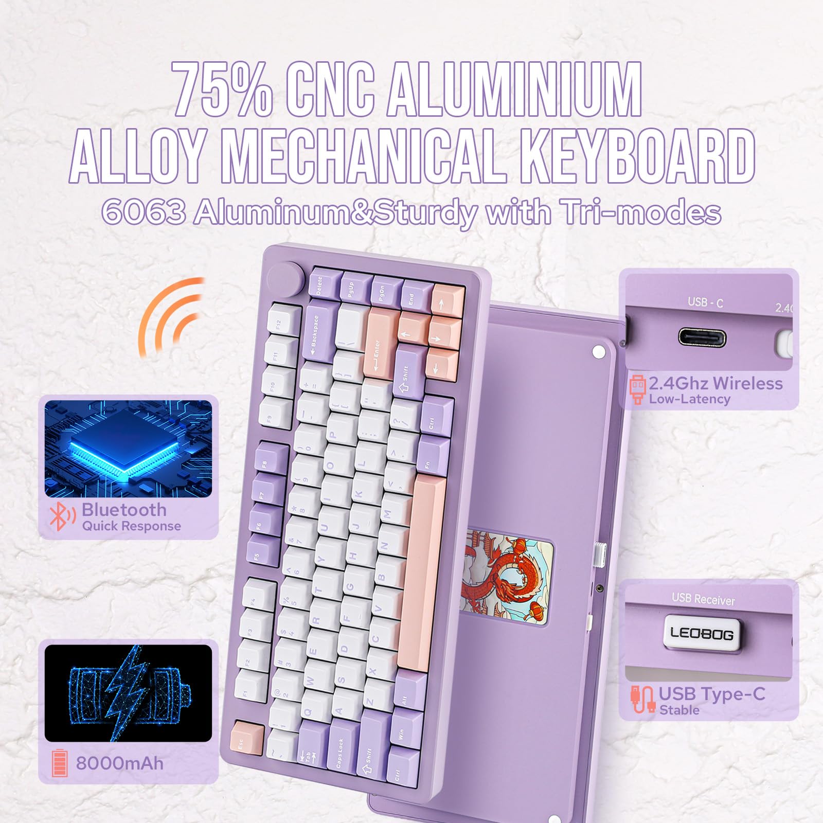 Snapklik.com : EPOMAKER X LEOBOG HI8 SE Wireless Aluminum Gaming ...