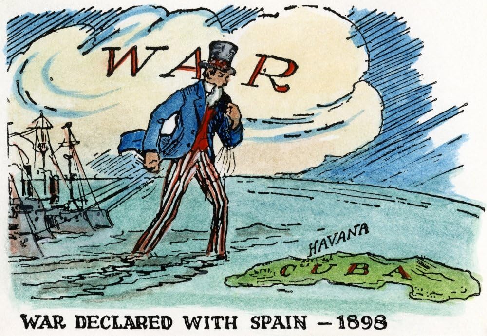 Cartoon Spanish American War 1898 War Declared With Spain 1898 cartoon-spanish-american-war-1898-war-declared-with-spain-1898