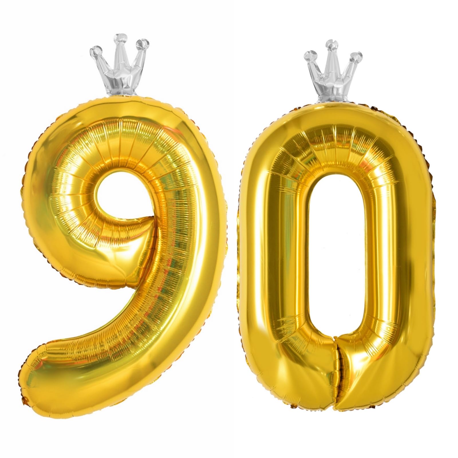 Amazon.com: 40-Inch Gold Number 90 Balloons for Birthdays, 90th ...