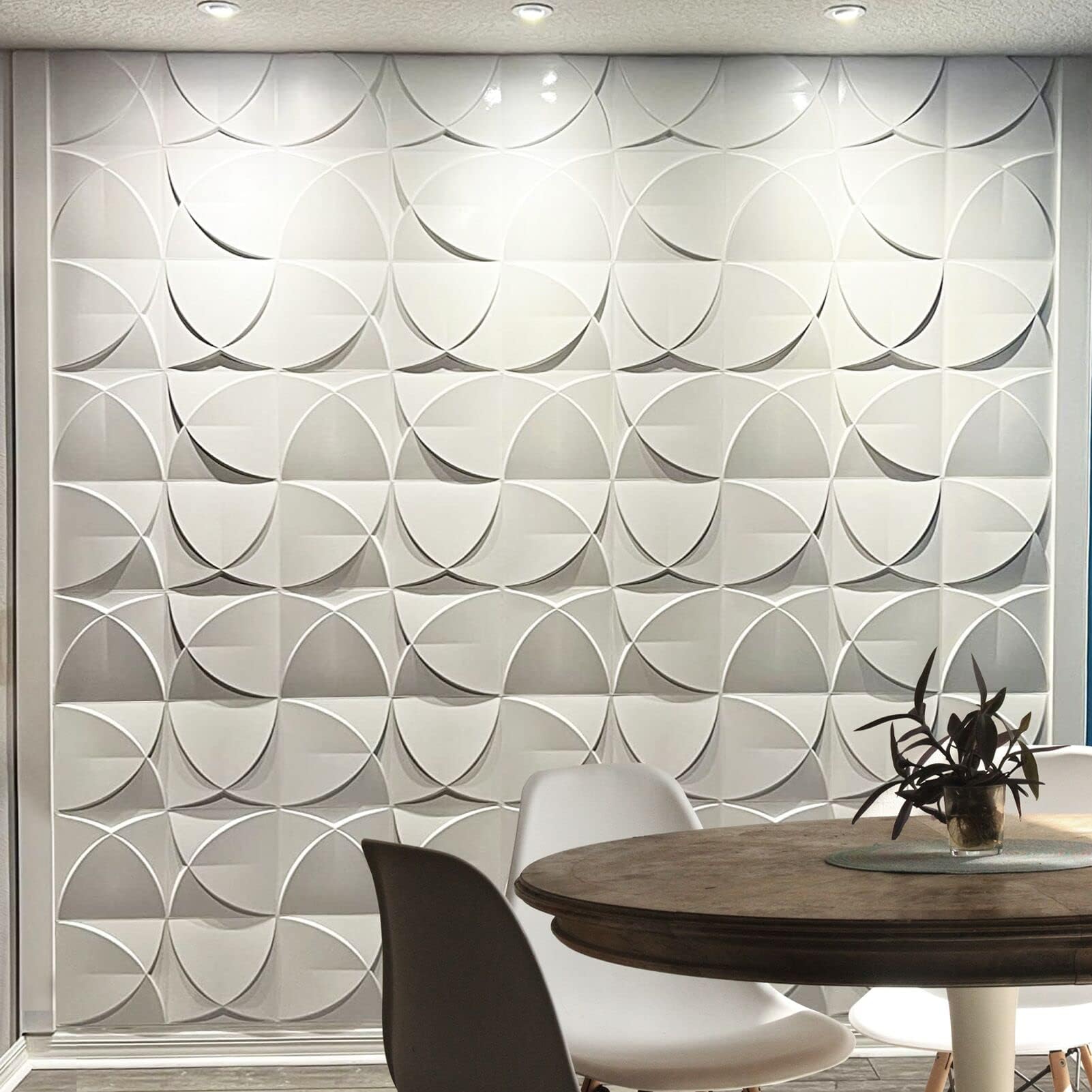 Amazon.com: Dundee Deco 3D Wall Panels - White Grey Faux Stone PVC Wall ...
