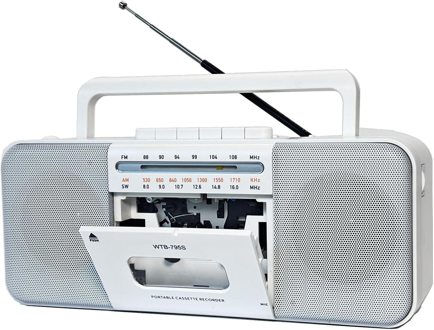 Portable Cassette Player Recorder, AM/FM/SW Radio, Bluetooth, USB/SD ...