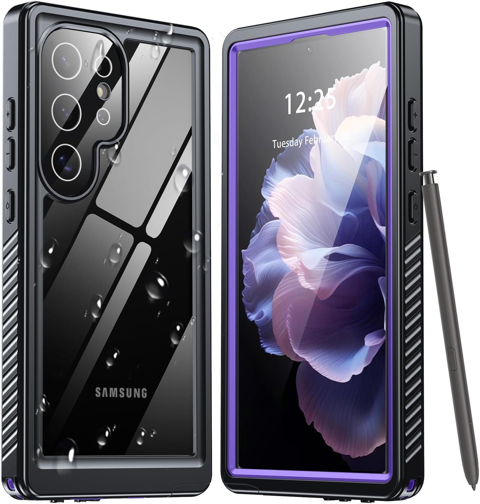 Amazon.com: Justcool Designed for Galaxy S24 Ultra Case Waterproof, Built-in Screen Protector ...