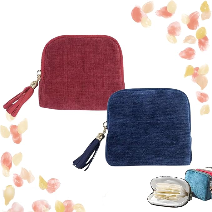 Amazon.com: Logchci Jewelry Zippered Pocket Case Travel Jewelry Bag ...
