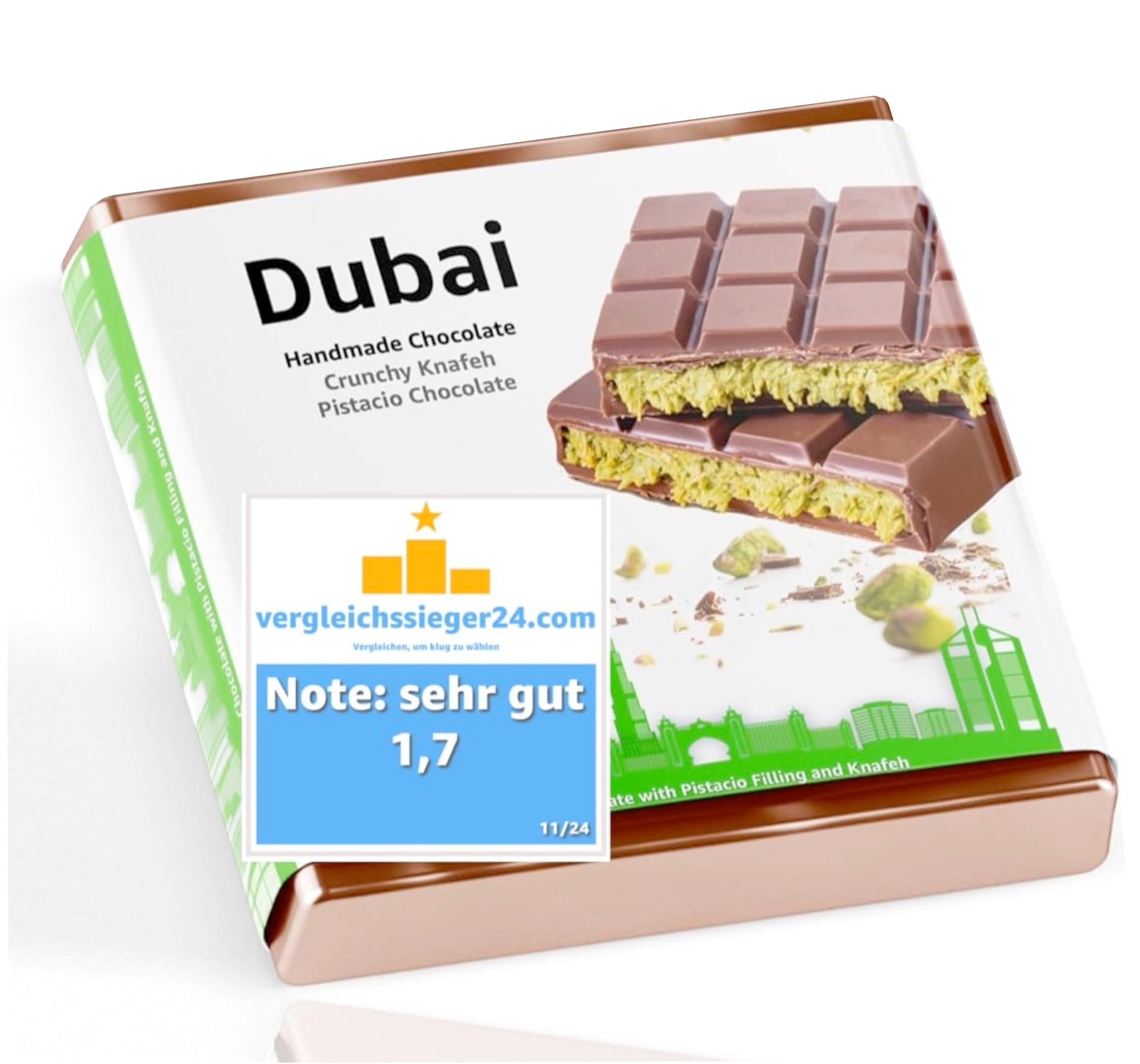 Chocolat de Dubaï - à la pistache & Kadayif selon la recette originale ...