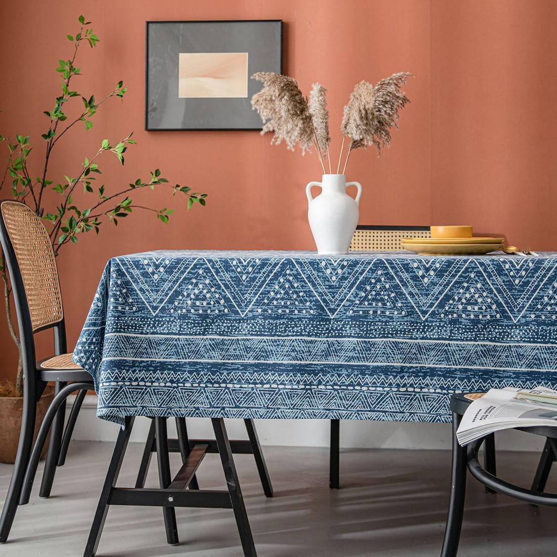 Amazon.com: vctops Bohemian Cotton Linen Tablecloth Boho Geometric ...