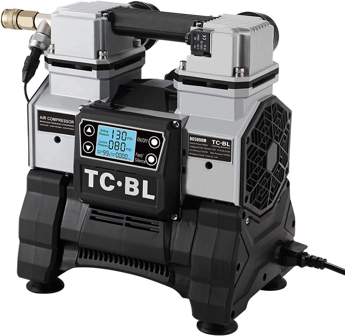 TC·BL Small AC&DC 3-Purpose Air Compressor Compatible with Makita/Milwaukee/Dewalt Battery,Heavy ...