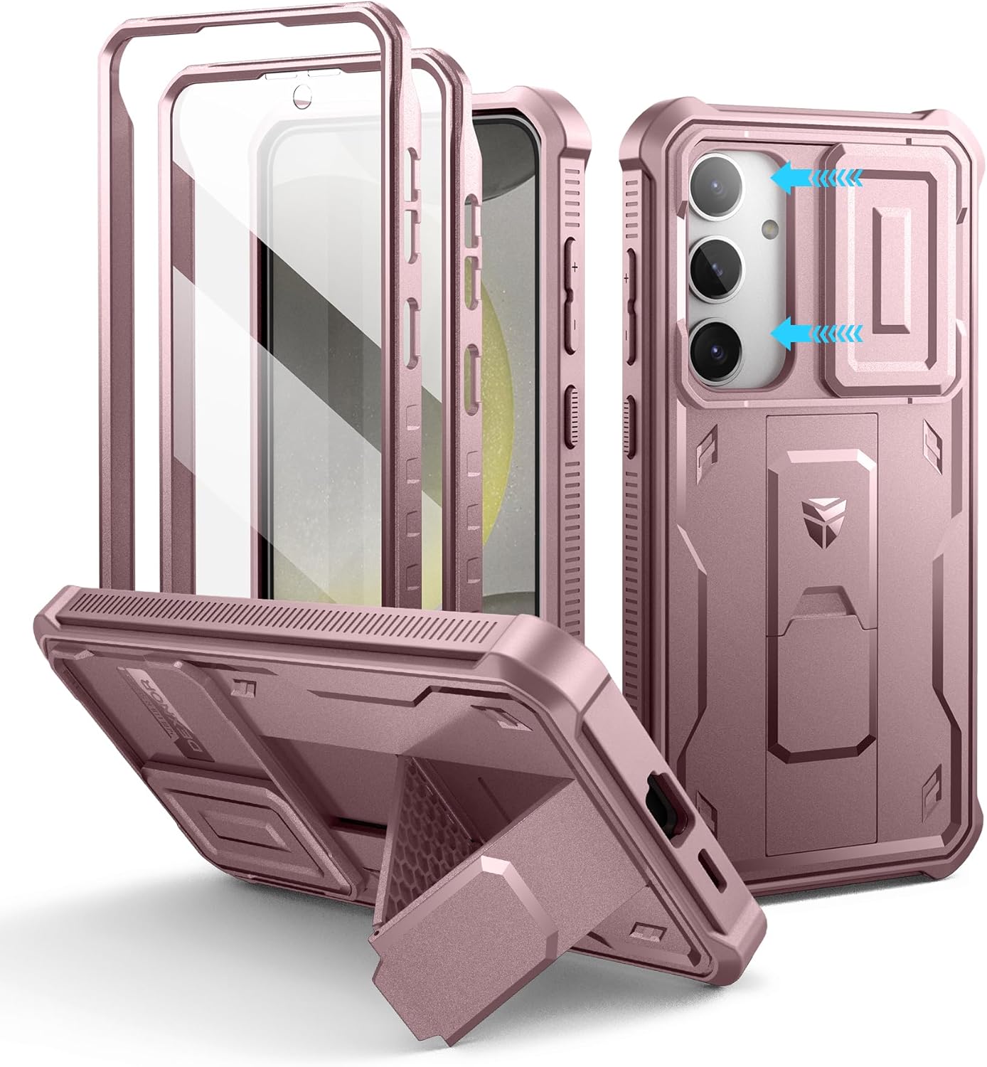 Amazon.com: Dexnor for Samsung Galaxy S24 Plus Case with Built-in Slide Camera Cover & Screen ...