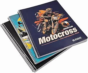 Maxi Spiral Notebook 65 Gsm A4 [225x295mm] 100 Sheets [3PC - Pack] The ...