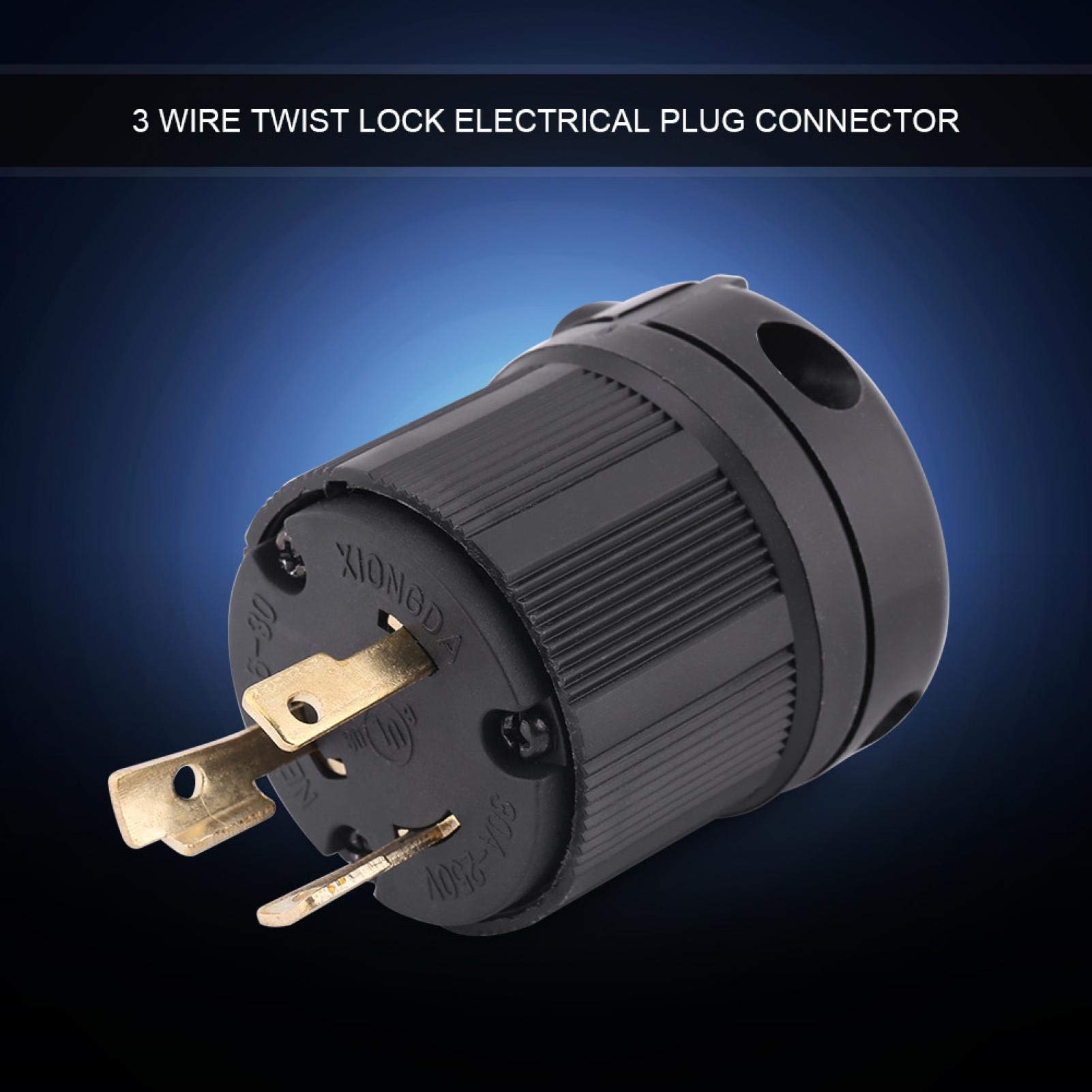 Locking Plug,NEMA L6-30P 30A 250V 3 Wire Twist Lock Electrical Plug ...