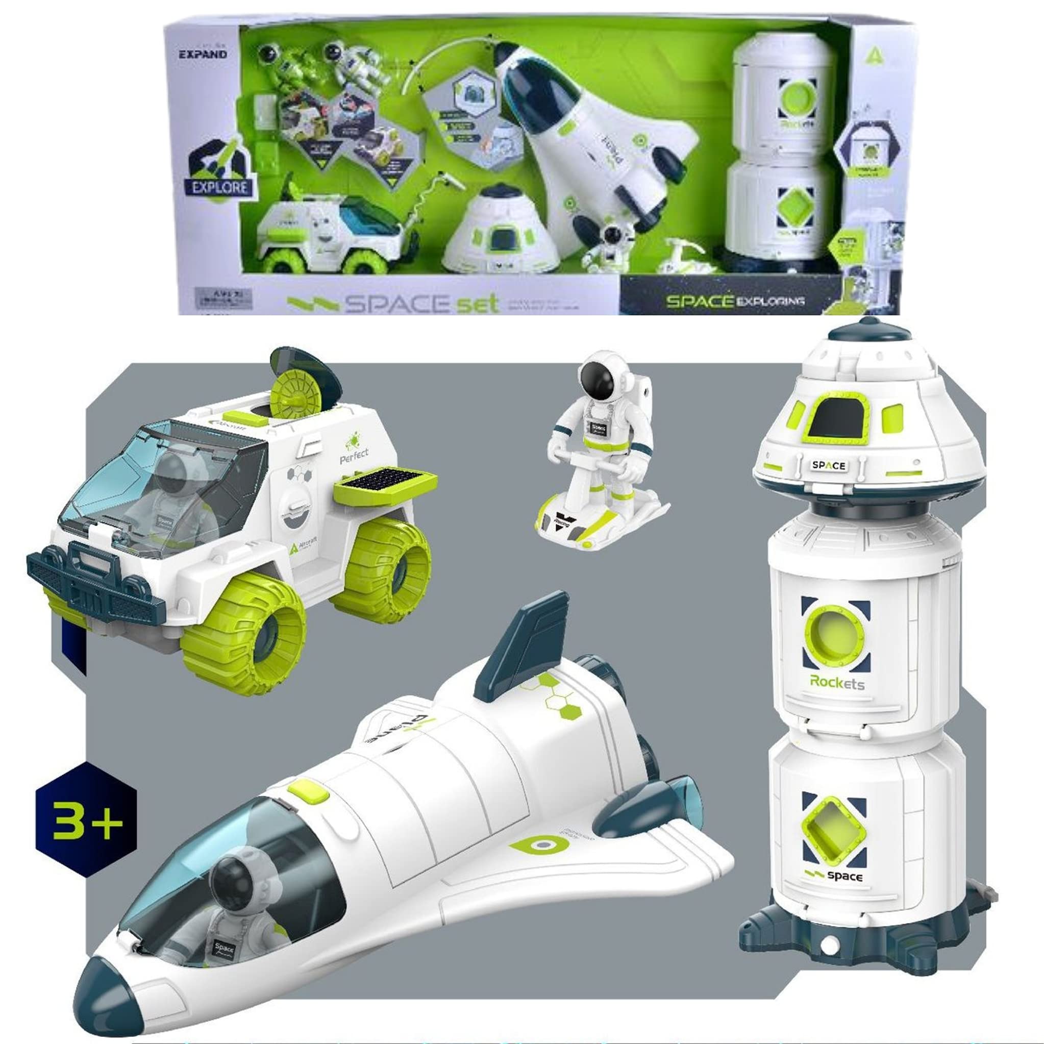 Buy Spaceship Rocket Combo Playset Outer Space Mission Rocket Ship ...