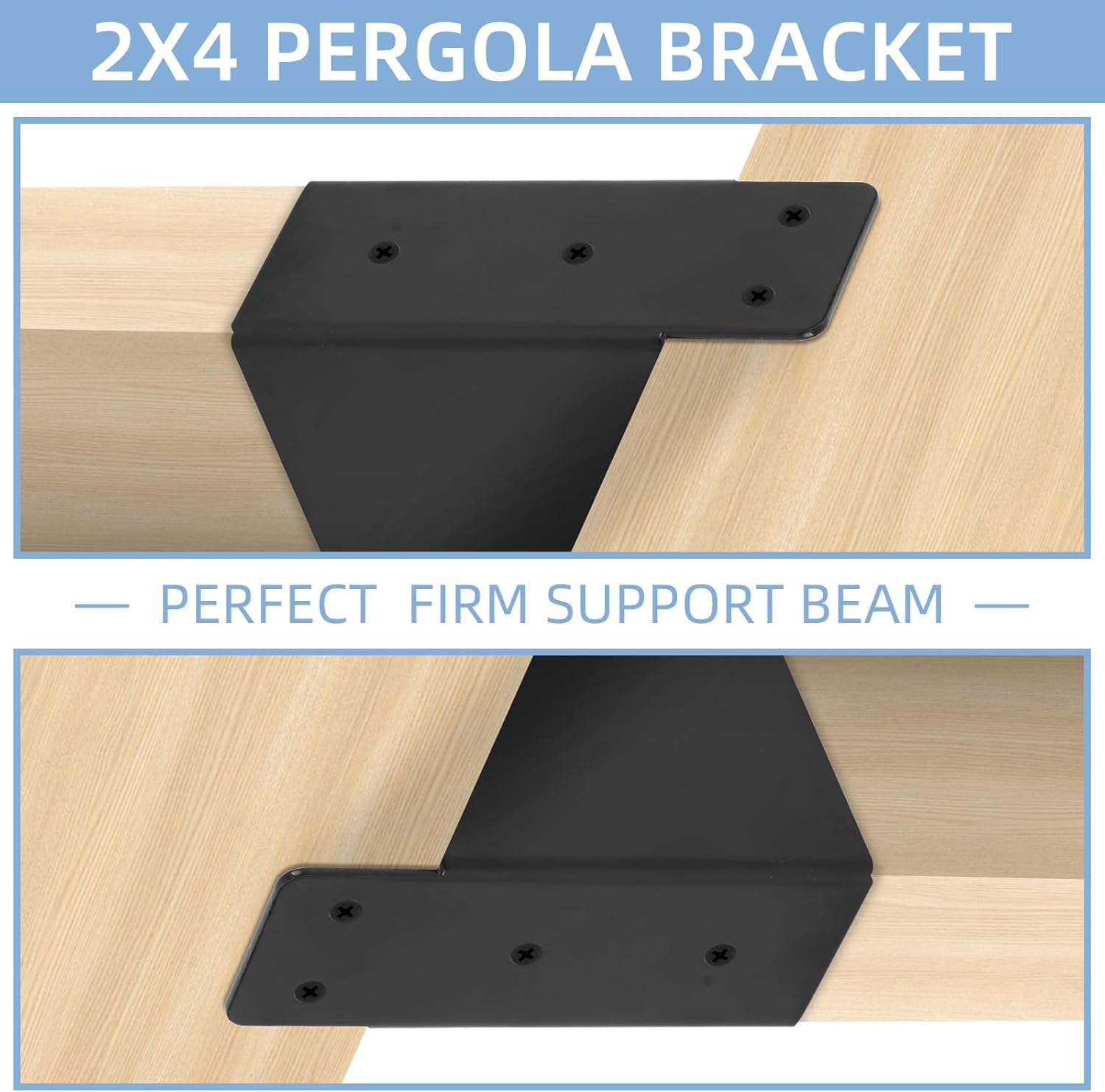 2x4 Pergola Bracket, 8 Pcs Pergola Post Top Rafter Barbados | Ubuy