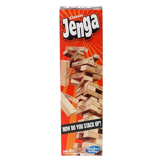 Buy Hasbro Gaming Classic Jenga, Hardwood Blocks, Stacking Tower Game ...