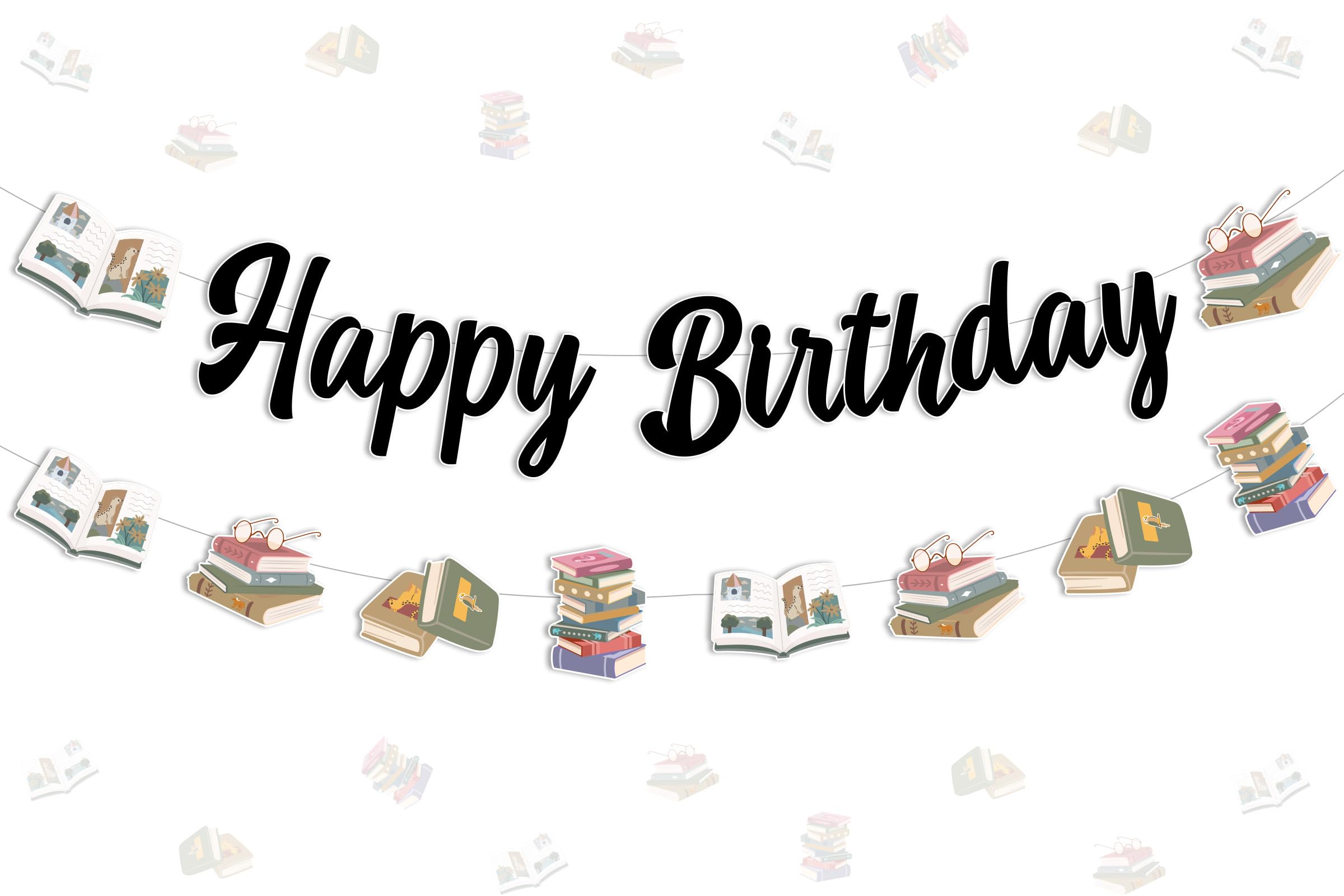 Amazon.com: JOYMEMO Storybook Birthday Decorations, Book Happy Birthday ...