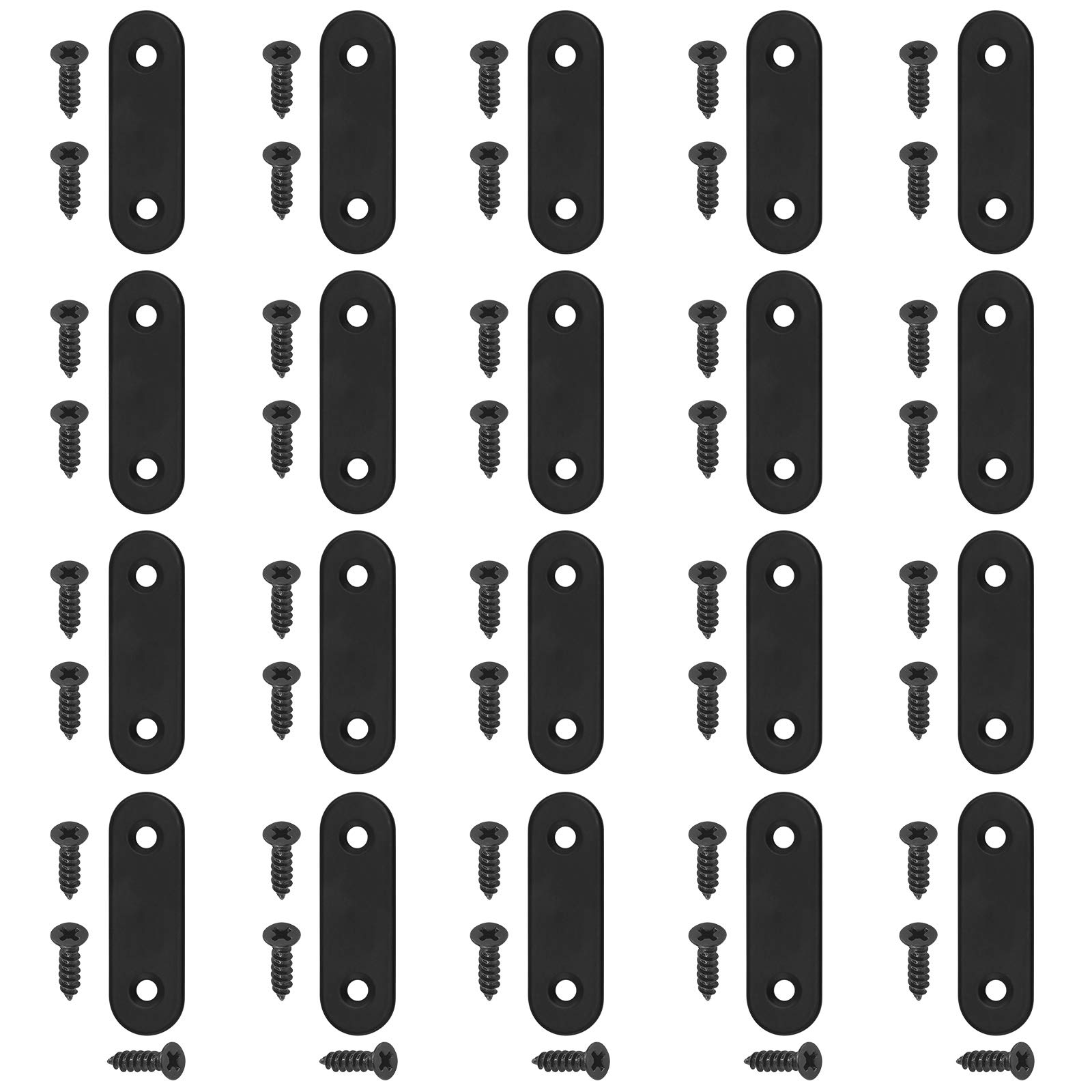 Amazon.com: Hilitchi Straight Bracket Stainless Steel Black Straight ...