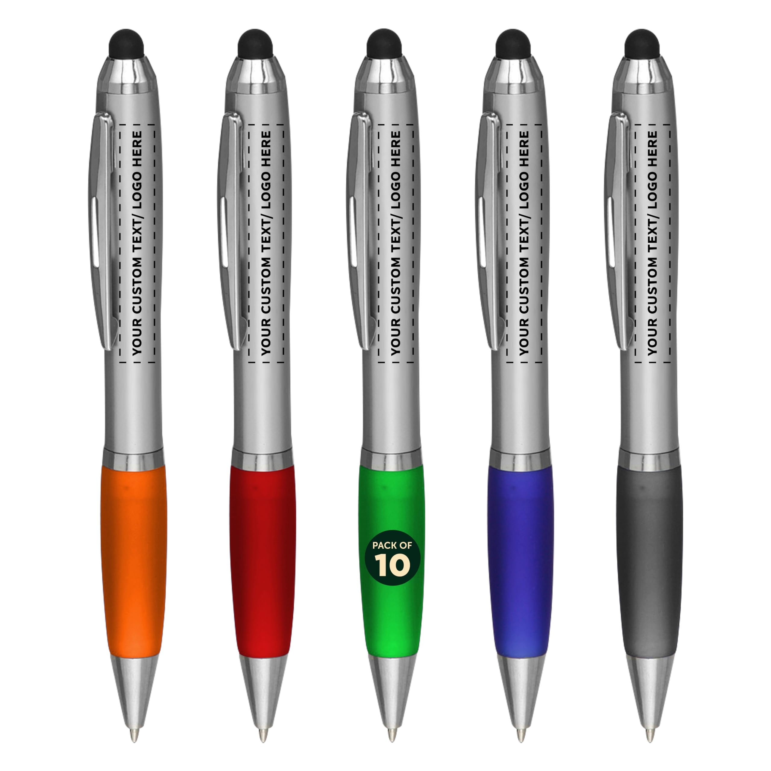 Amazon.com : DISCOUNT PROMOS 10 Stylus Ballpoint Pens in Assorted ...
