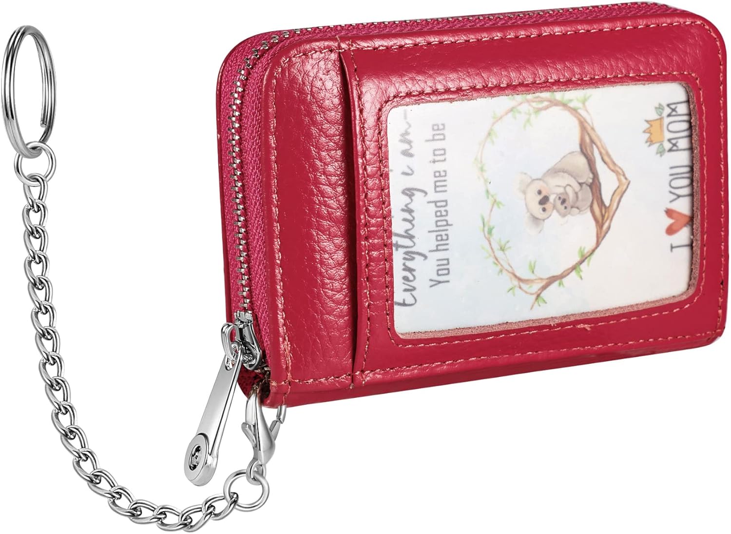 Amazon.com: Women RFID Blocking ID Credit Card Holder Genuine Leather ...