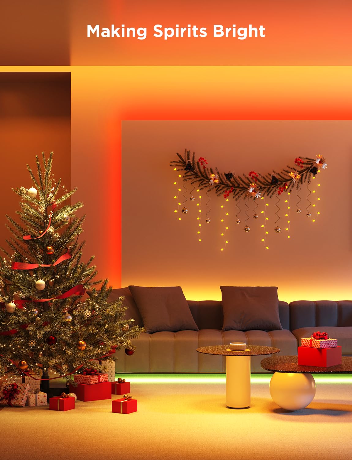 Snapklik.com : Govee 50ft LED Strip Lights, Bluetooth RGB LED Lights