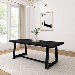 Amazon.com - Plank+Beam 84 Inch Farmhouse Dining Table, Solid Wood ...