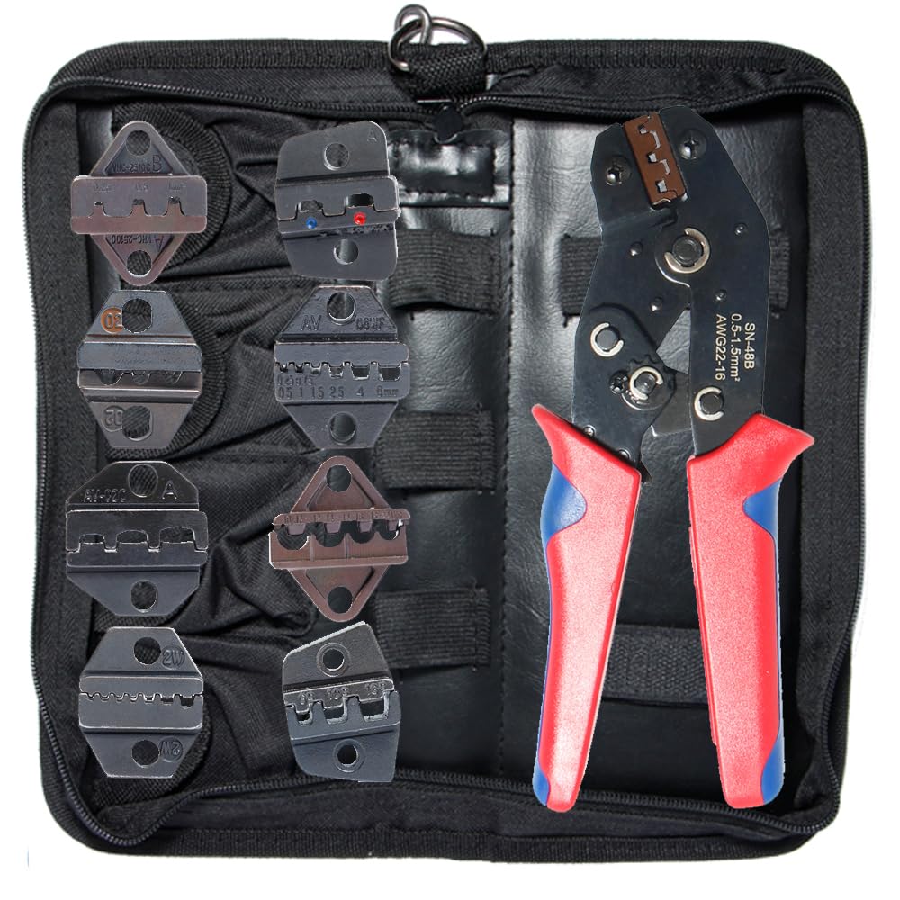 shengbowi Ratcheting Open barrel Wire Crimping Mini Tools Set 8 ...