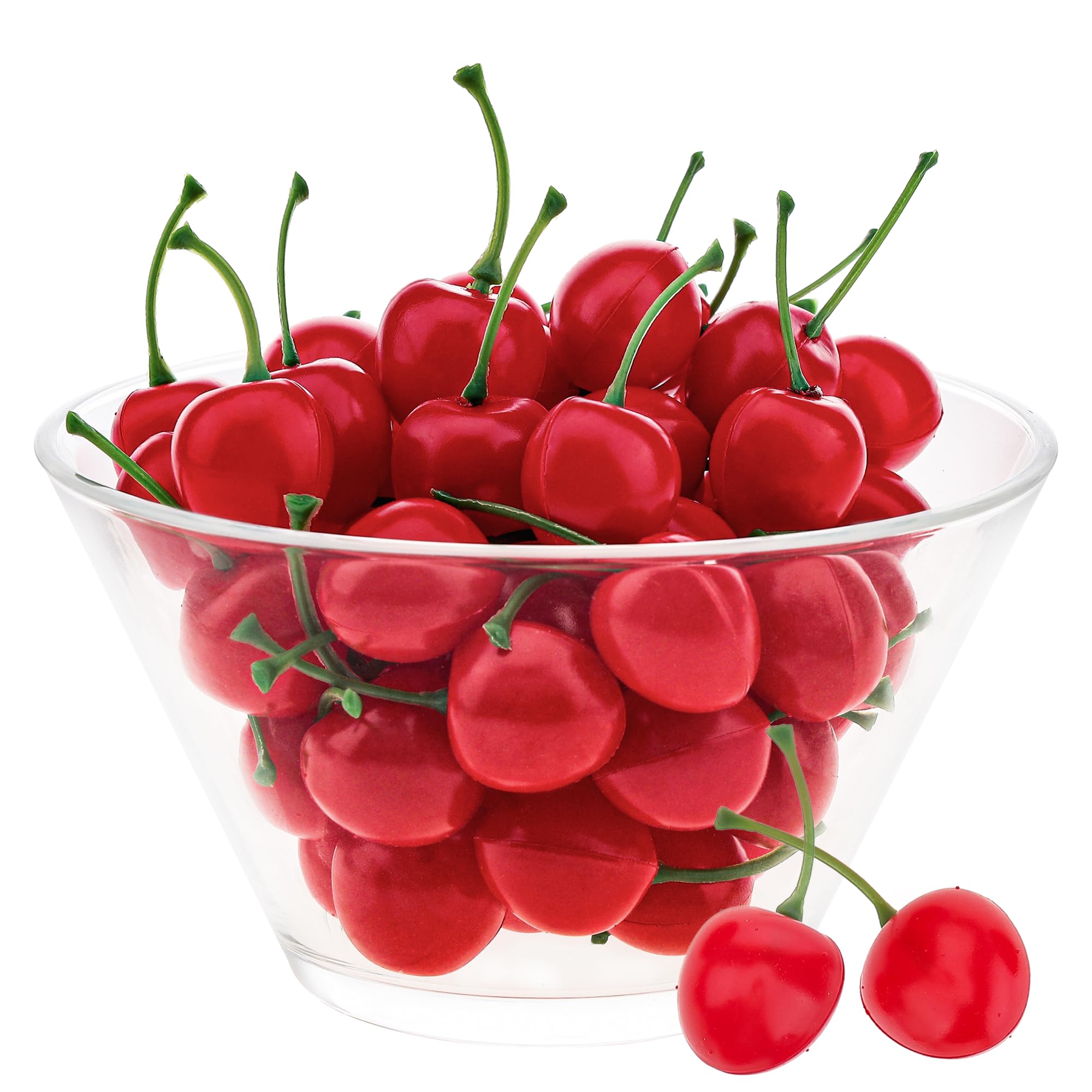 Amazon.com: Gresorth 50pcs Artificial Lifelike Red Cherry Decoration ...
