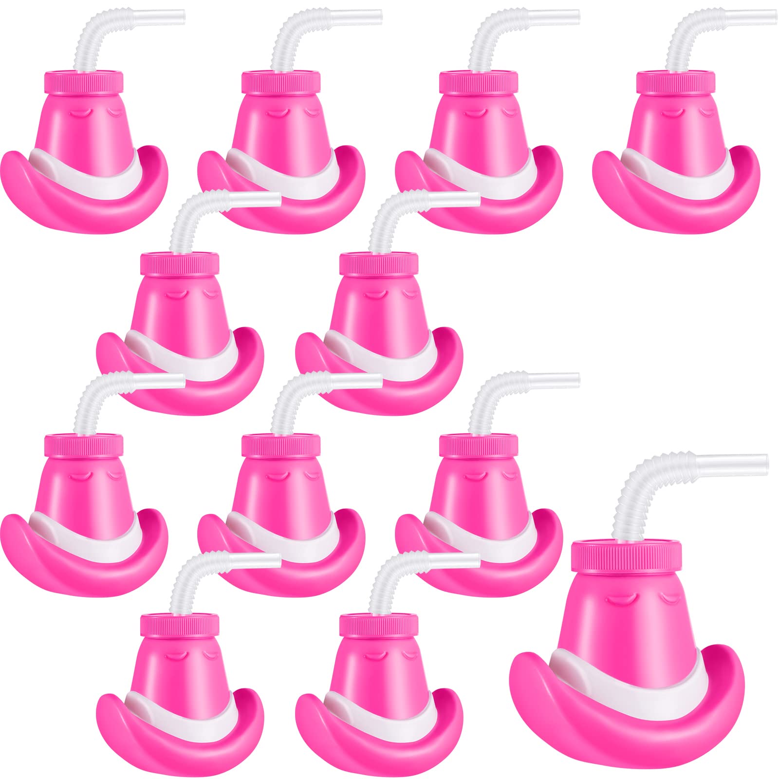 Amazon.com: Amyhill Cowboy Hat Cups with Lids and Straws 12 oz Plastic ...
