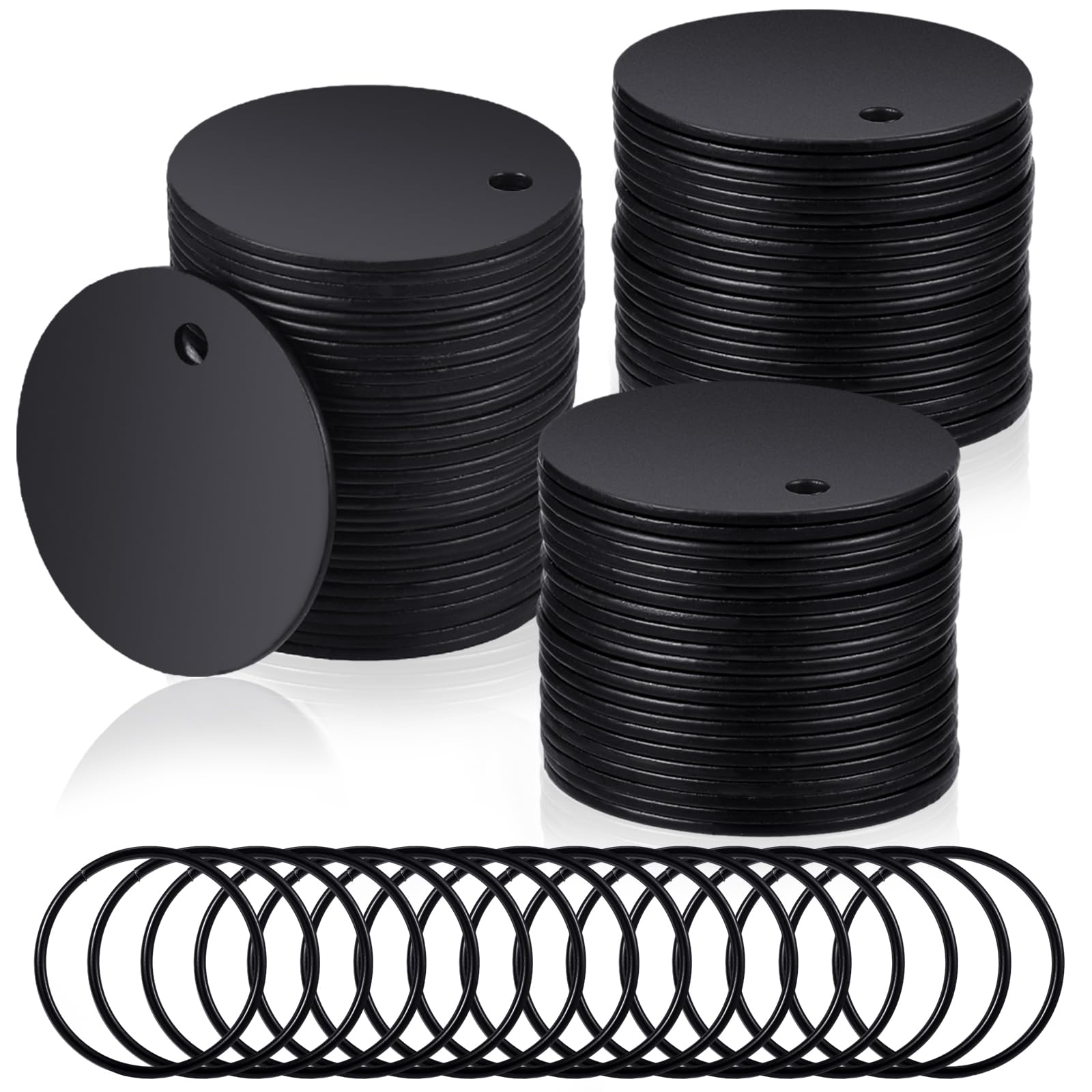 Amazon.com: Therwen 100 Pack Round Stamping Blanks Stainless Steel ...