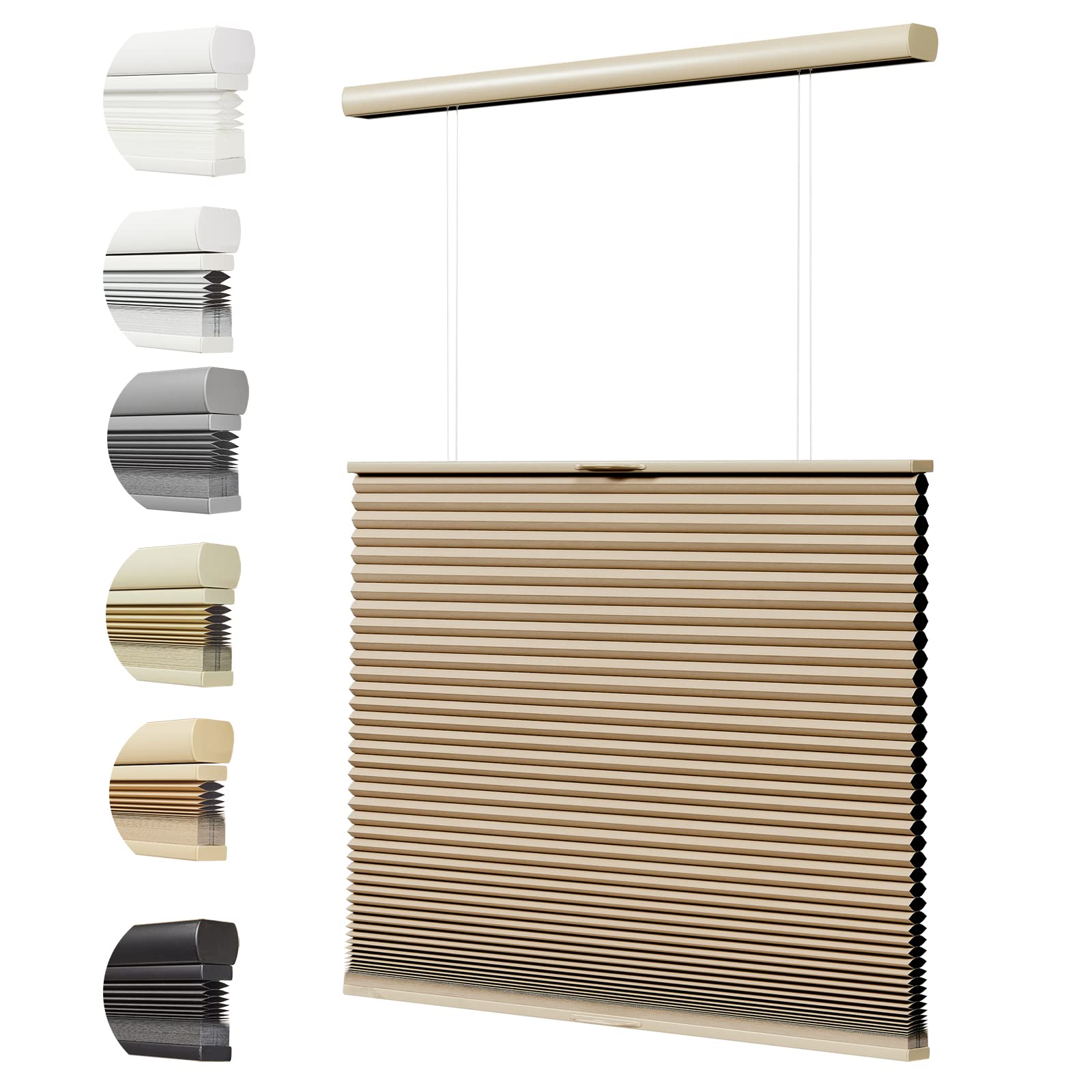 Amazon.com: Persilux Custom Size Top Down Bottom Up Blackout Blinds for Windows Cellular ...