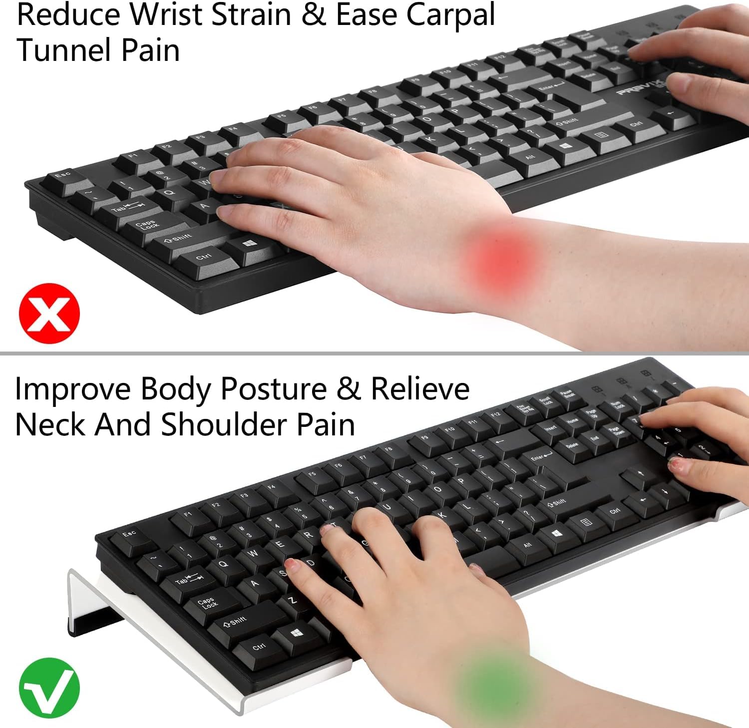 Snapklik.com : Acrylic Computer Keyboard Stand For Desk, Keyboard Riser ...