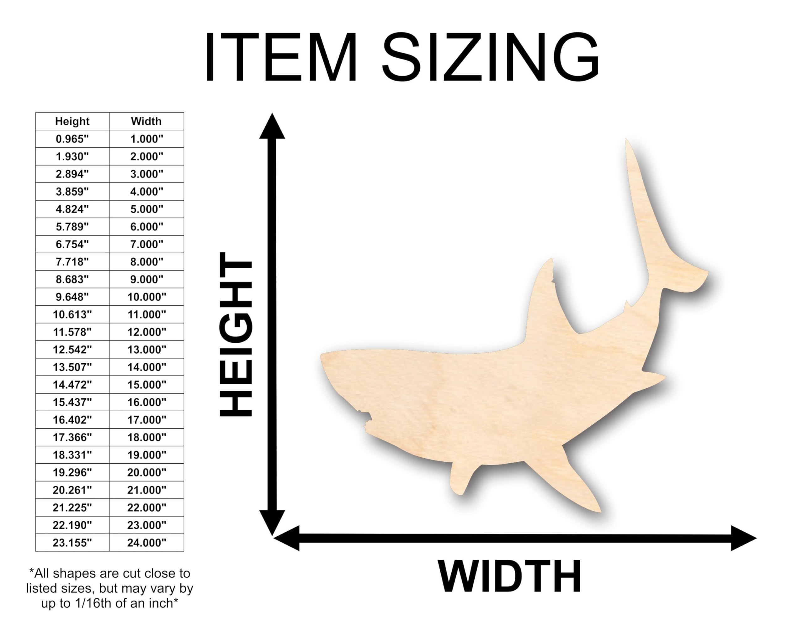 Shark Home Wood Shark With Open Mouth Cutout, Blank Wood Craft Shapes ...
