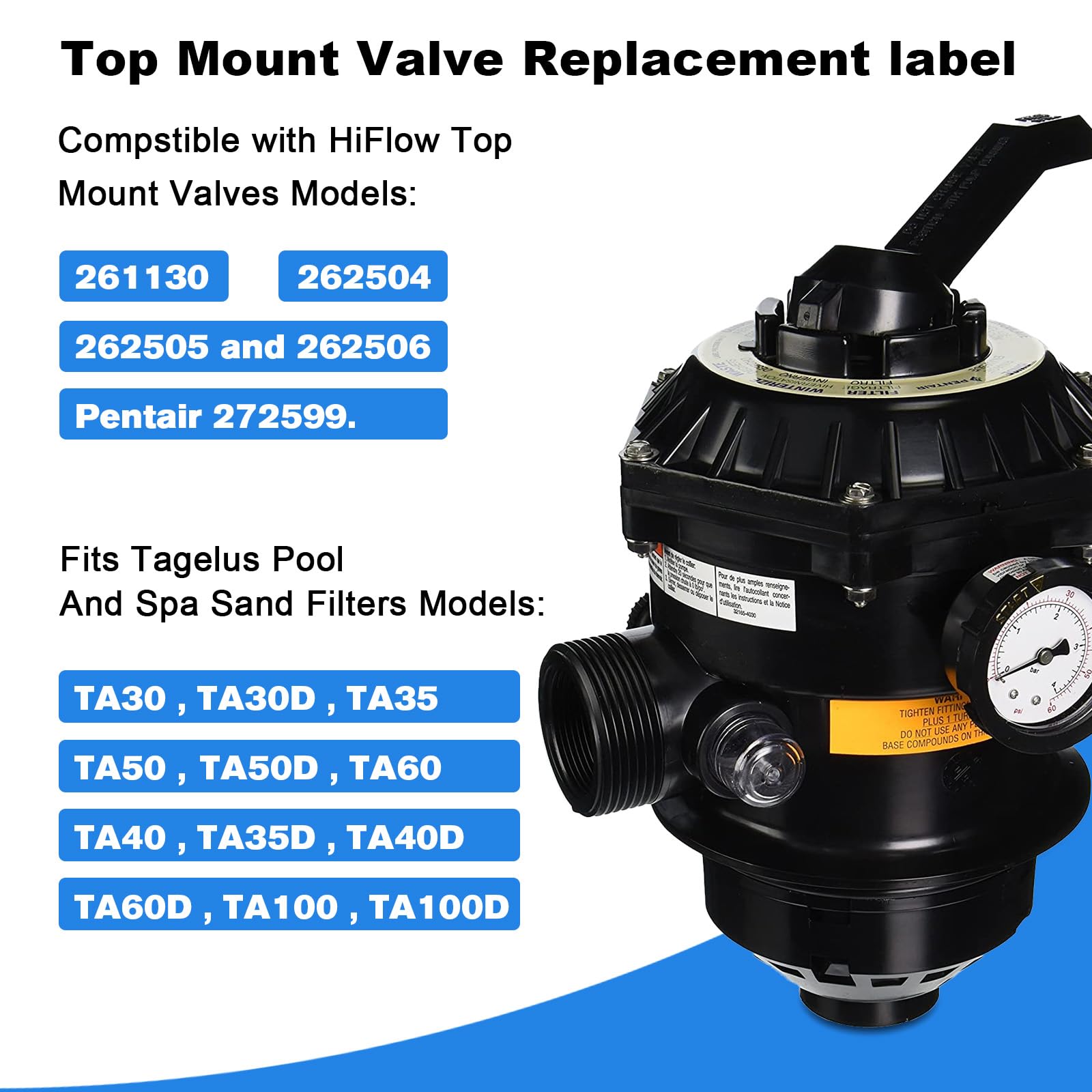 Snapklik.com : JIOTAR 272599 Sand Filter Valve Label Sticker For ...