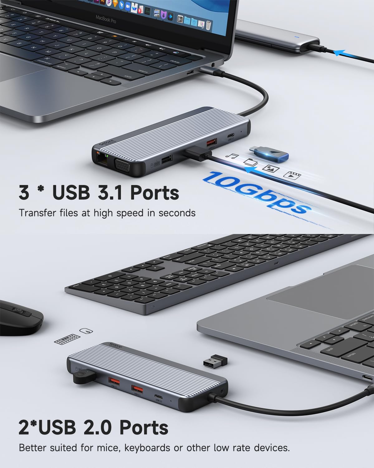 Snapklik.com : Docking Station Dual Monitor 3 Monitor Docking Station ...