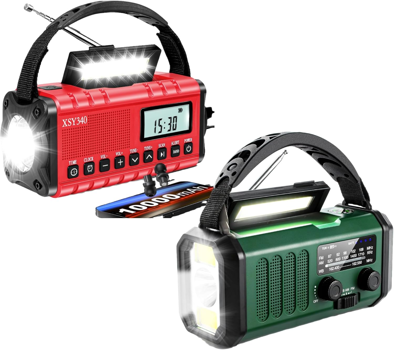 Amazon.com: Emergency Hand Crank Radio with 10000mAh Battery Backup ...