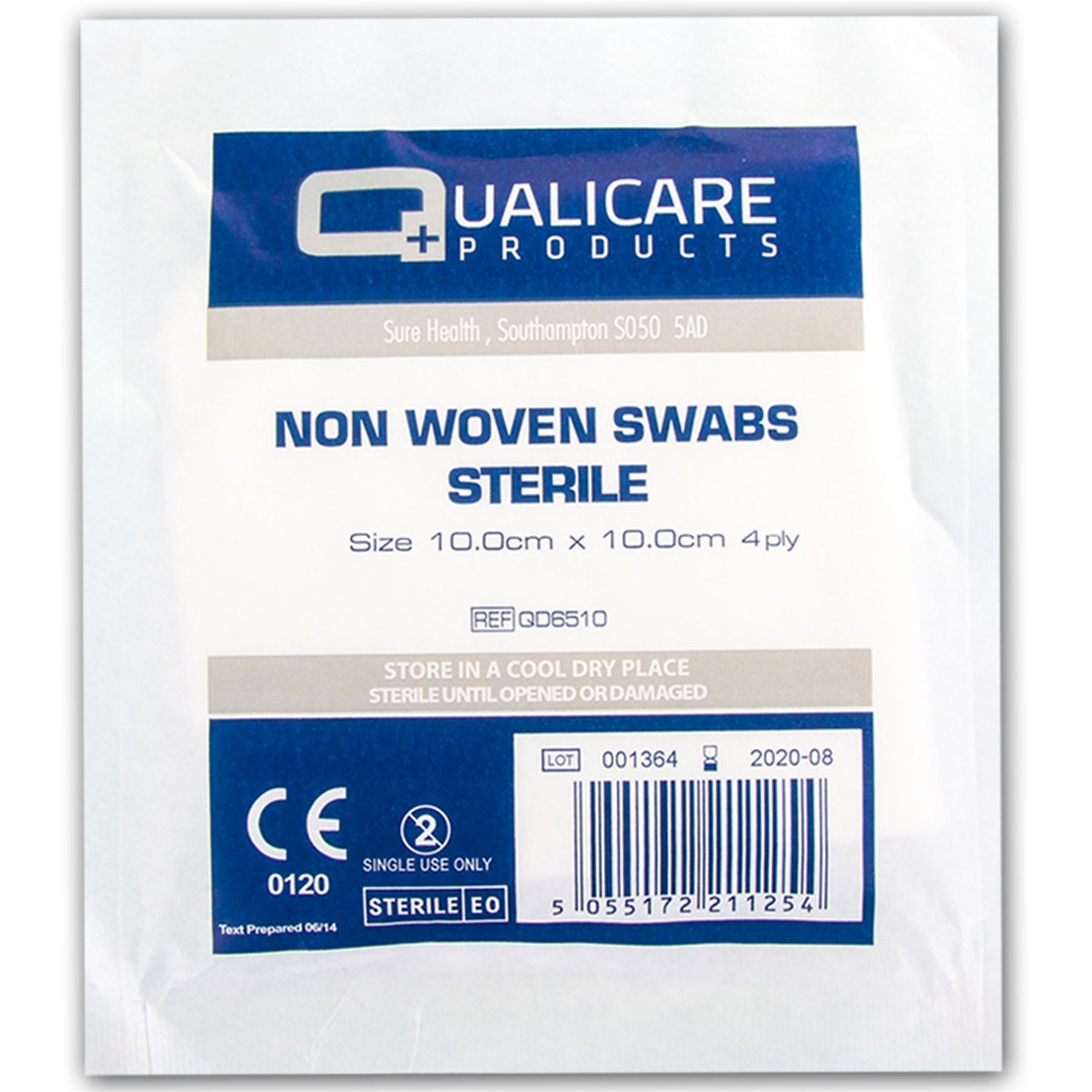 50x Non Woven 4 Ply Sterile Swabs | Highly Absorbent 10cm x 10cm ...