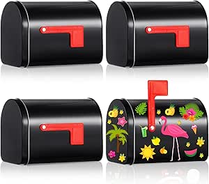 Amazon.com: Lounsweer 4 Pcs Mini Tinplate Mailbox Toy Small Toy Mailbox ...