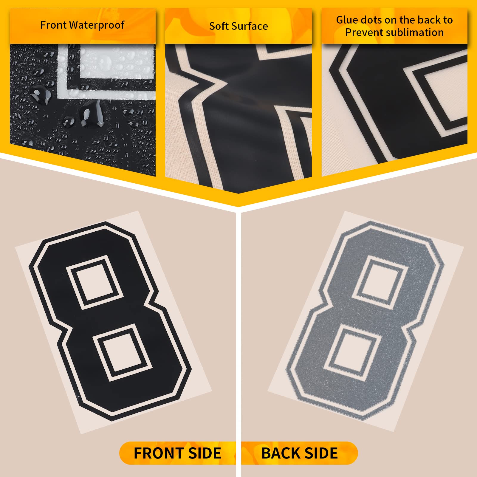 Snapklik.com : 44 Pieces Iron On Numbers, Jersey Heat Transfer Numbers ...