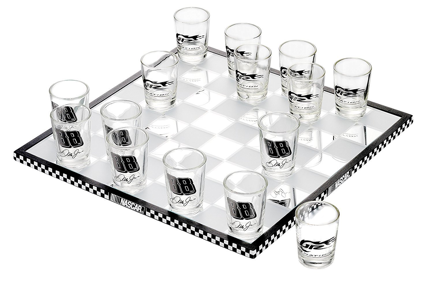 Buy Godinger Nascar Dale Earnhardt Jr. #88 Shot Glass Checker Set ...