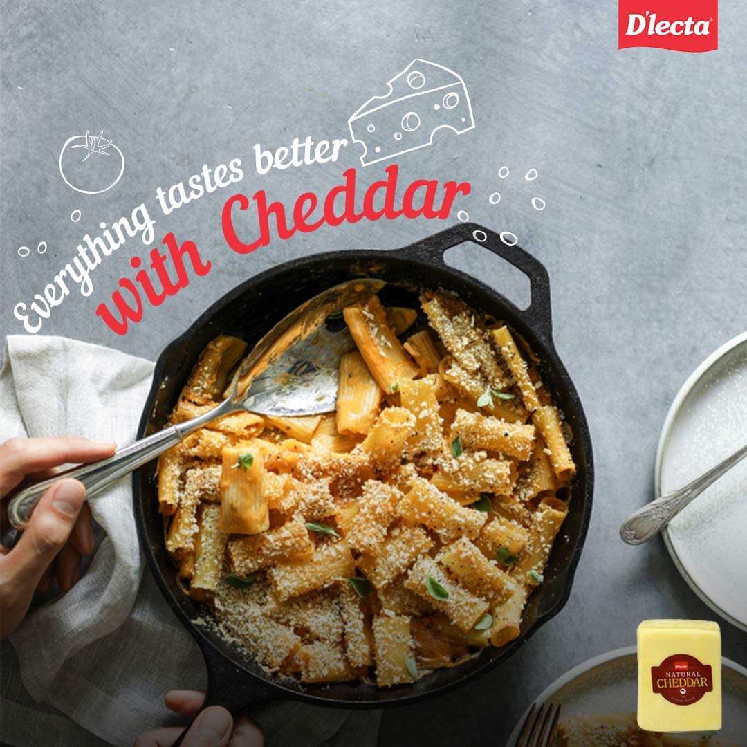 D'lecta Foods Natural Cheddar Cheese Block (1 Kg)- Buy Online in India ...