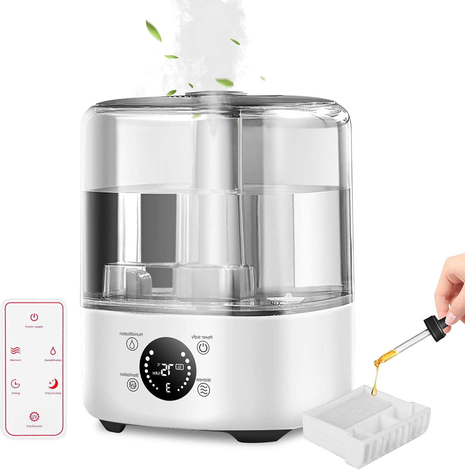 Amazon.com: Moclever Humidifiers for Bedroom, 1.32Gal Top Fill ...