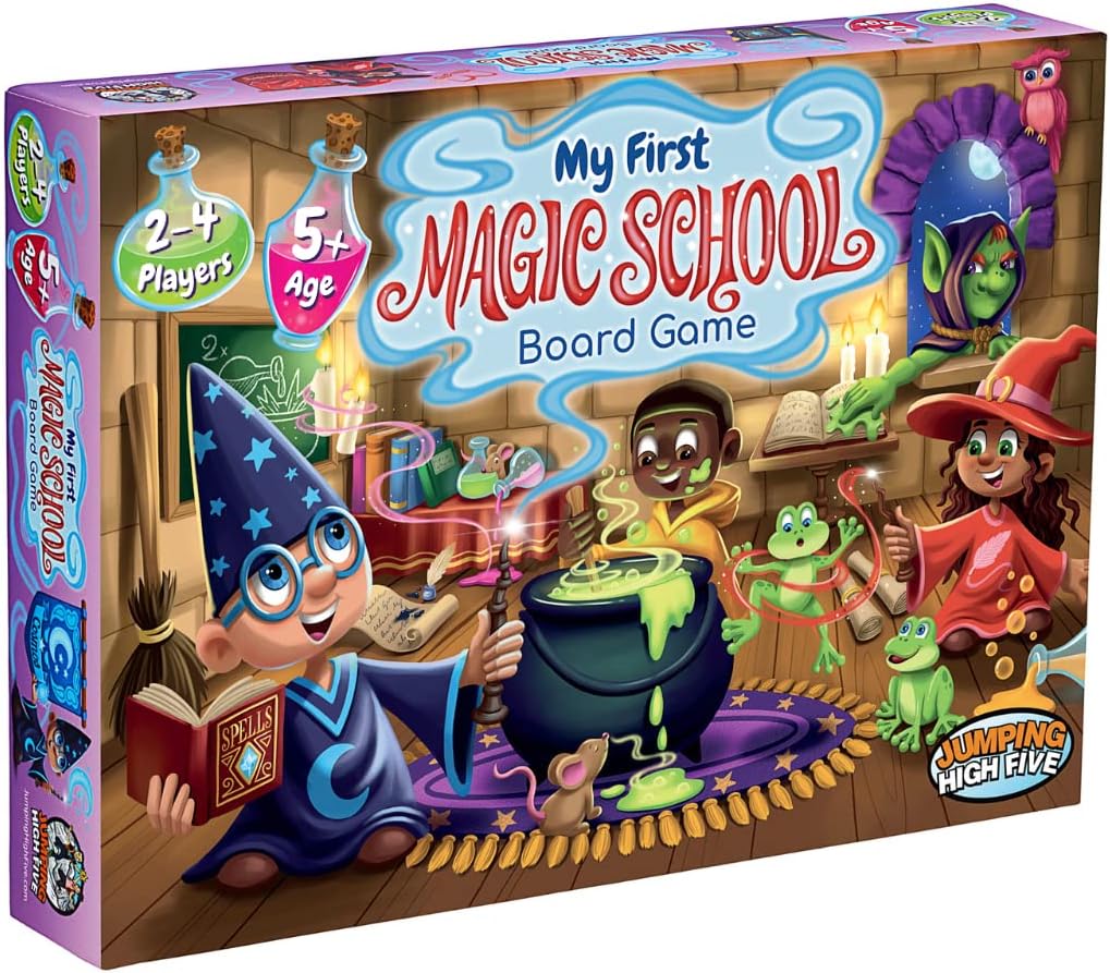 Amazon.com: Jumping High Five My First Magic School Board Game! Magical ...
