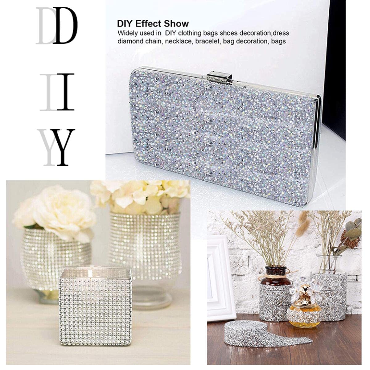 Rhinestone Banding And Trim Crystal Rhinestone Close Chain Trim,10