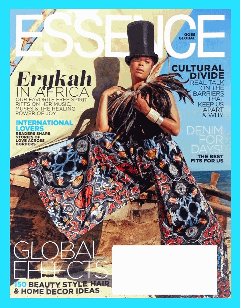 Essence Magazine (August, 2015) Erykah Badu Cover: Wall Periodicals ...
