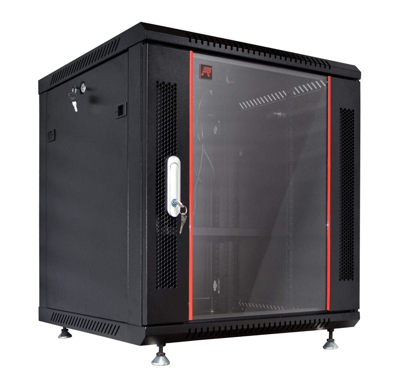 Buy 15U 24" Deep Server Rack Cabinet Enclosure Best Wall/Floor IT Data ...