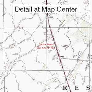 Amazon.com : USGS Topographic Quadrangle Map - Santa Rosa, Arizona ...