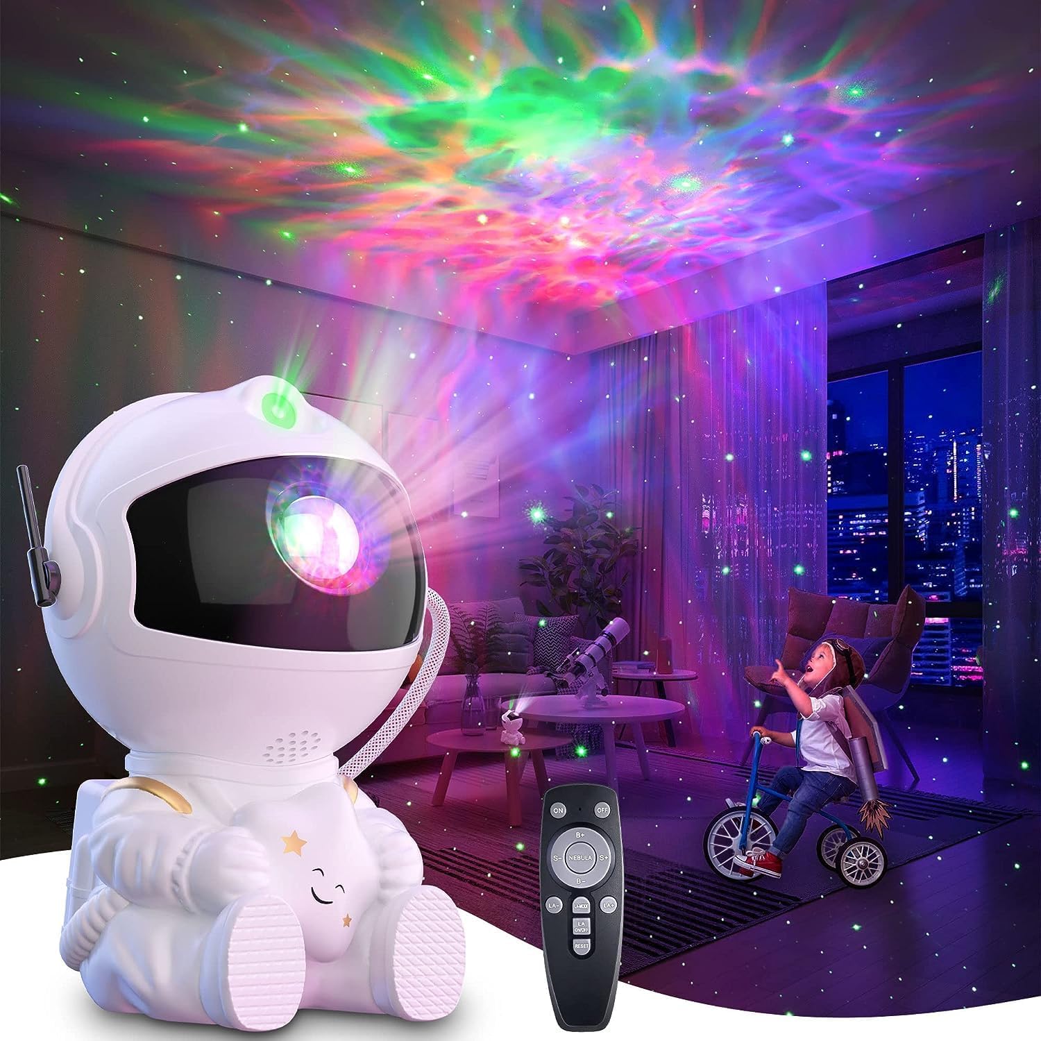 Astronaut Galaxy Star Projector Light - Starry Night Light Spaceman ...