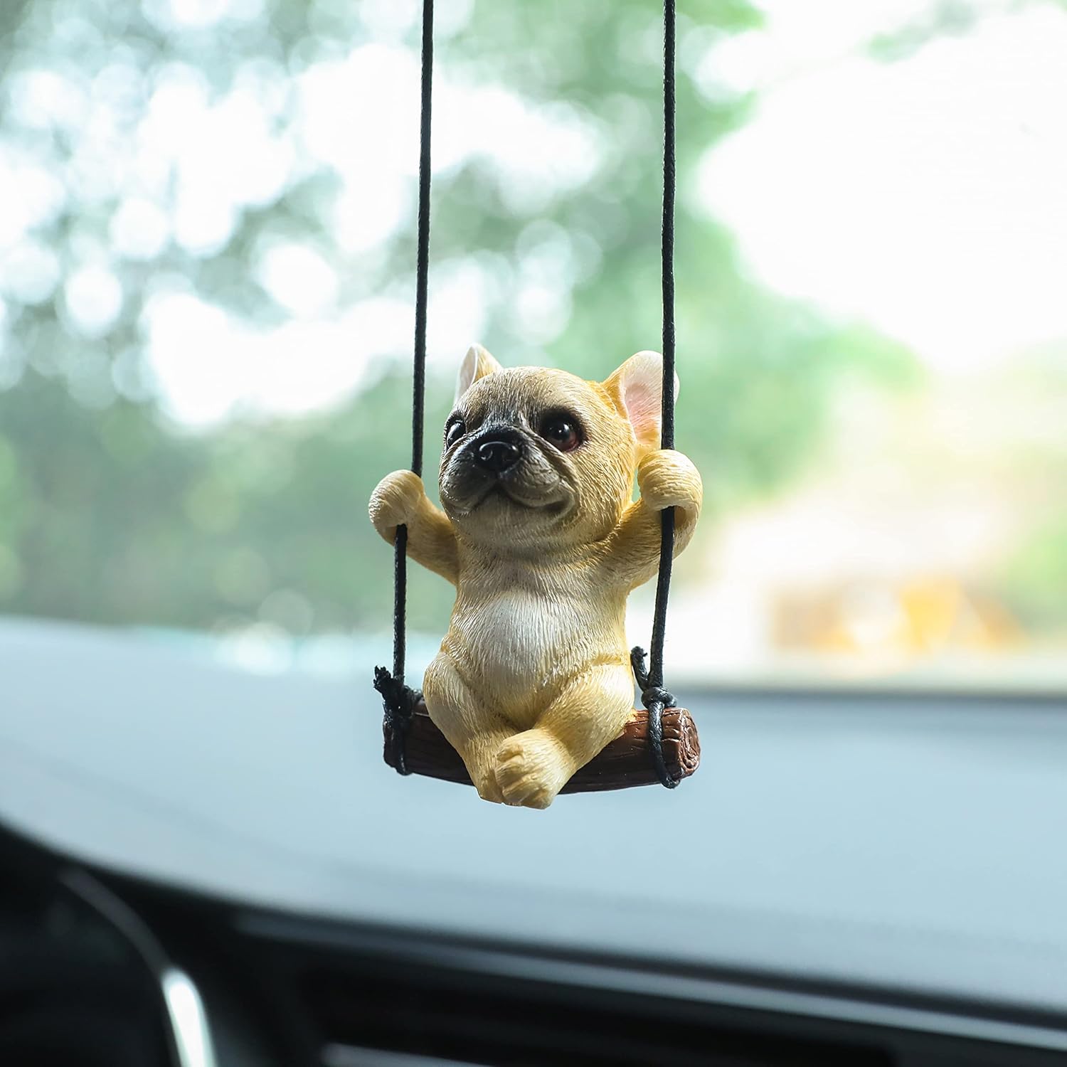 Amazon.com: French Bulldog Car Ornament - Mirror Hanging Car Interior ...