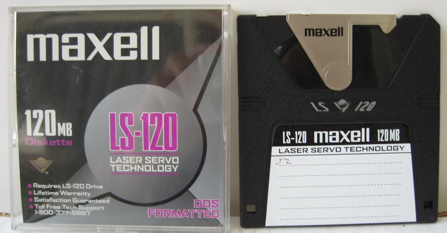 Amazon.com: Maxell LS-120 120MB Diskette - Superdisk - Requires LS-120 ...