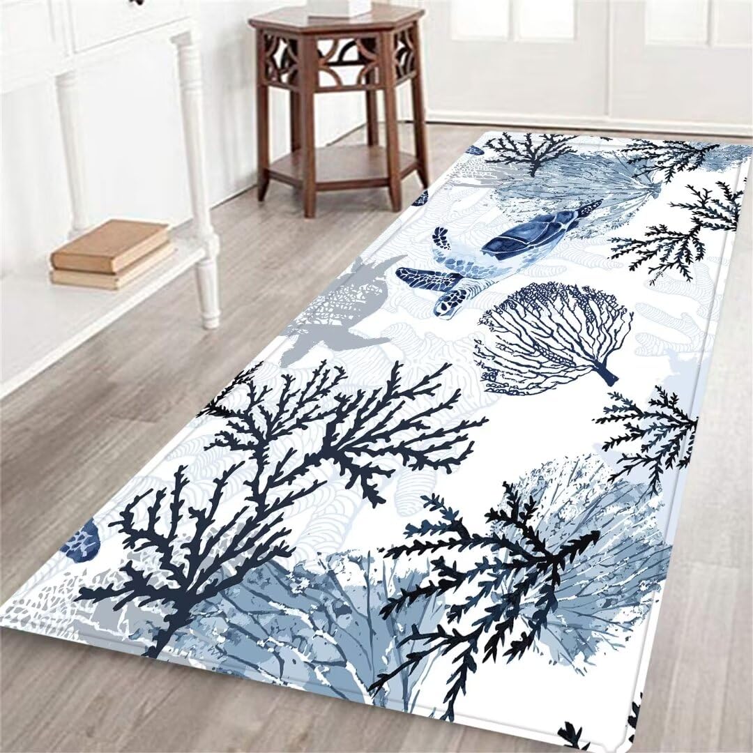 Amazon.com: Coastal Beach Runner Rug for Hallway 2x6 Decorative Coral ...