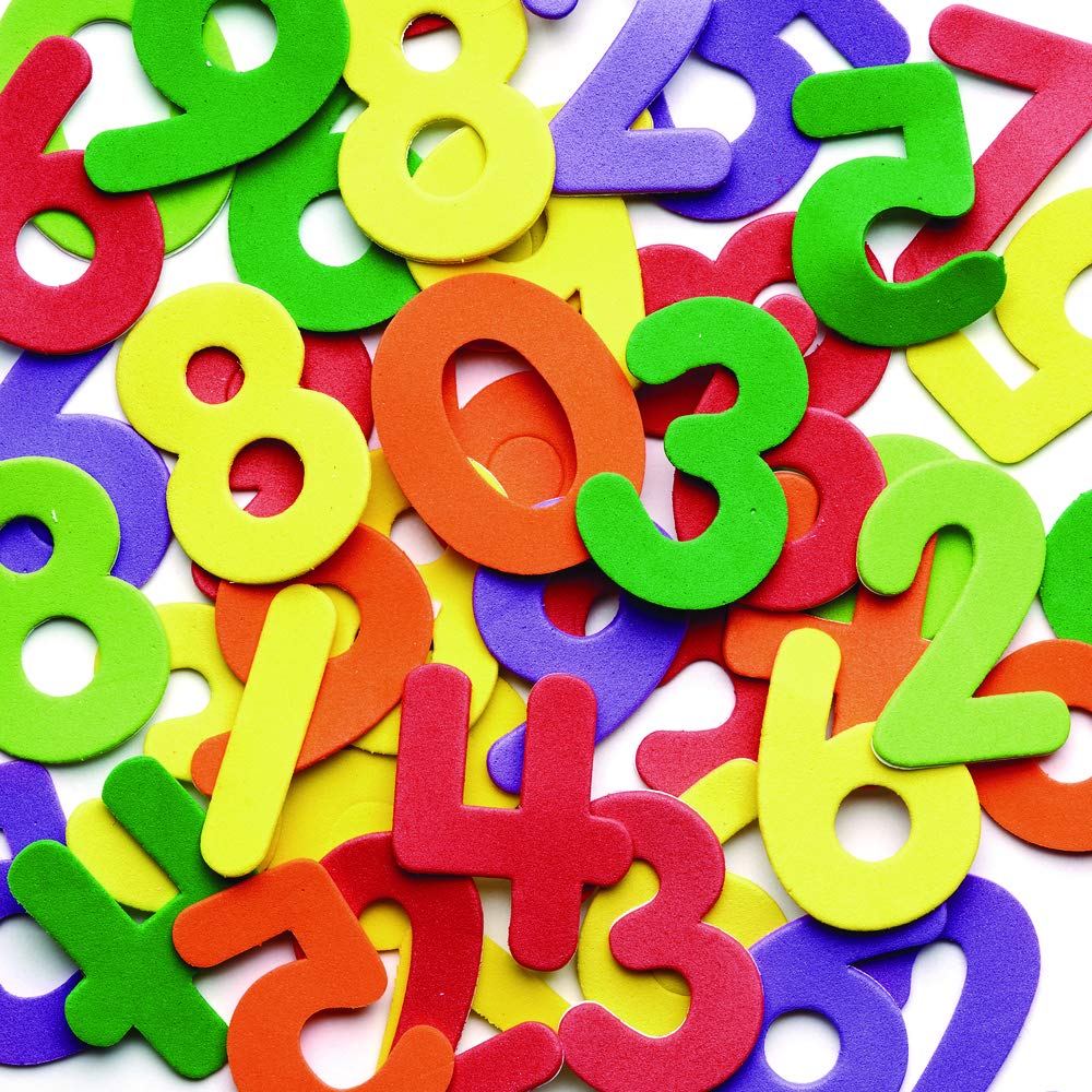Amazon.com: Colorations® Self-Adhesive Number Foam Shapes 150 Pieces ...